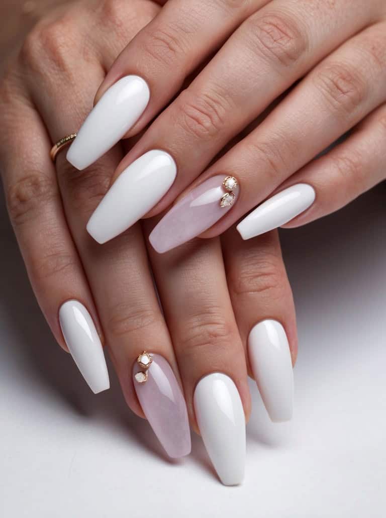 21 White Wedding Nails: Classic Designs for All Brides - Graceful Vows